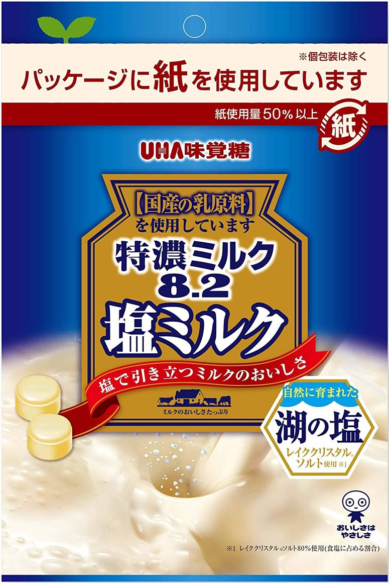UHA味覺糖湖鹽8.2乳脂肪特濃牛奶糖袋裝75g-日本代購直送 - Hommi