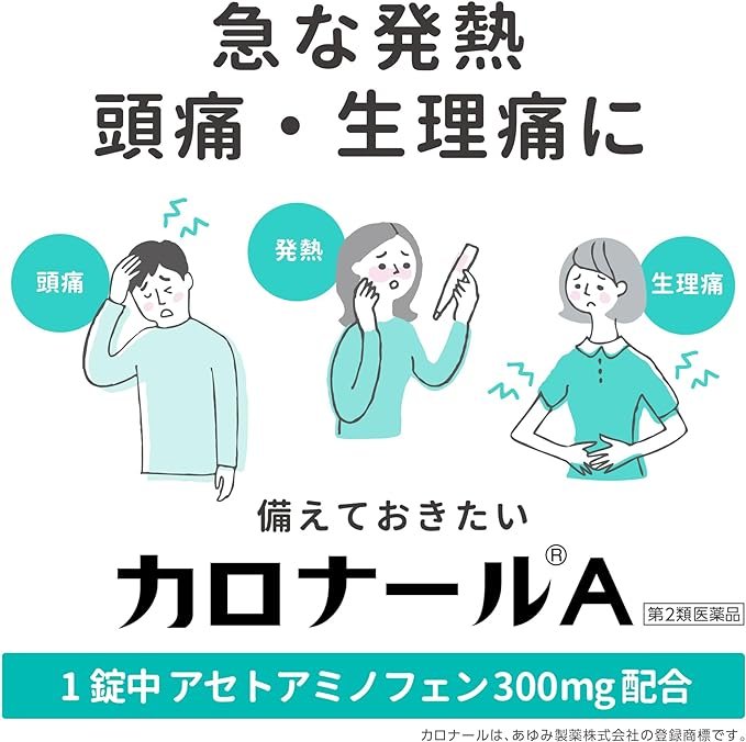 第一三共 CALONAL-A 家中常備藥 適合各種止痛需求 快速緩解頭痛 發熱 生理痛 解熱鎮痛片劑 24片-台灣 - 日本代購直送 - Hommi