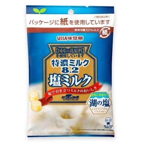 UHA味覺糖湖鹽8.2乳脂肪特濃牛奶糖袋裝75g-詳情-圖片1