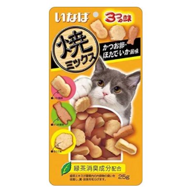 INABA cat snacks grilled seafood series snack biscuits 25g*6 package ...