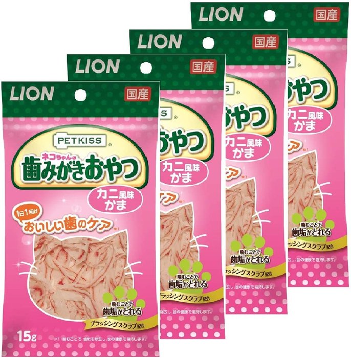 LION PETKISS Snack FOR CAT Oral Care Crab Flavor 15g*4-Japan Online Shopping - Hommi