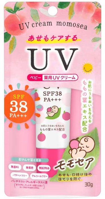 丹平制藥 Momosea 桃葉精華嬰幼兒藥用防曬霜 SPF38 PA +++ 30g-日本代購直送 - Hommi