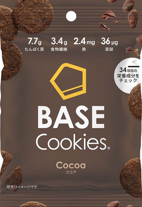 BASE Cookies 營養餅干 零食 完全營養食品 BASEFOOD 巧克力口味 椰子品味 2款可選 35g-日本代購直送 - Hommi